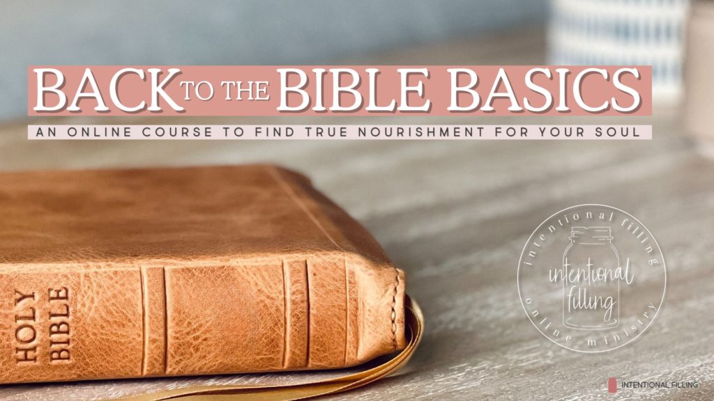 Back to the Bible Basics Course | Intentional Filling
